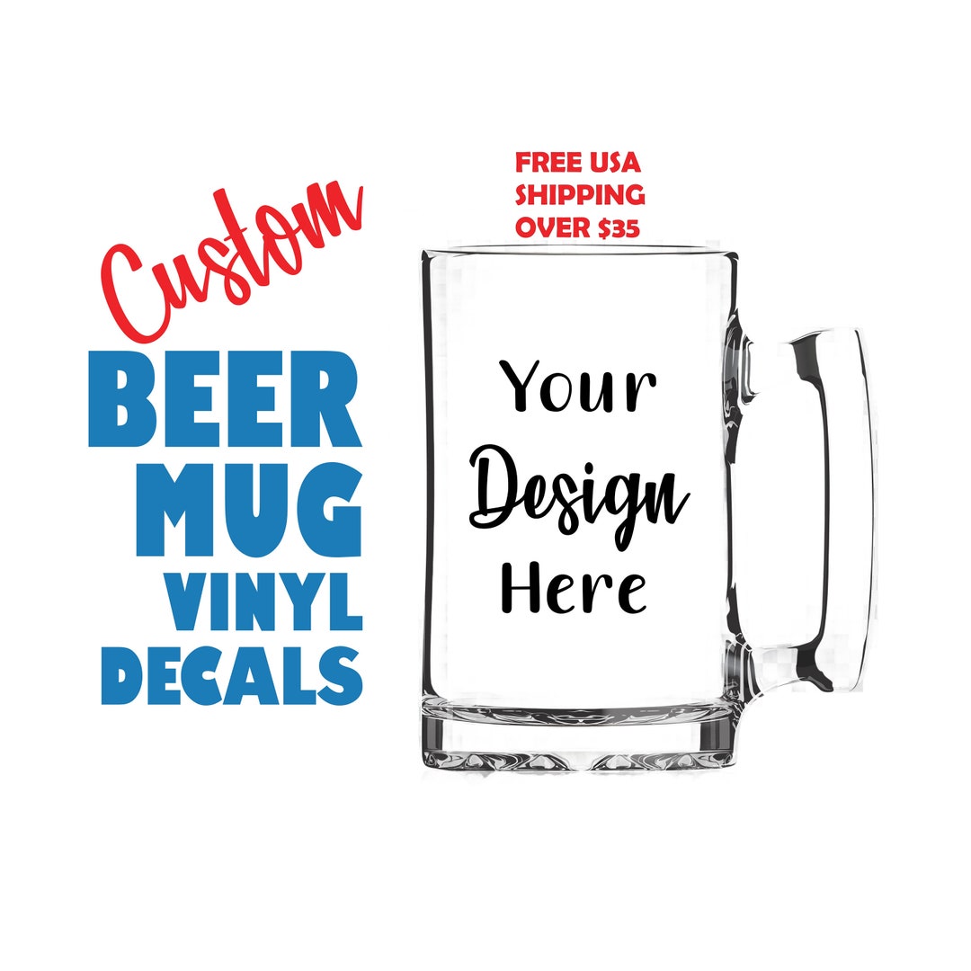 Custom Beer Mug Decals Bachelorette Party Custom Decal Sticker Wedding ...