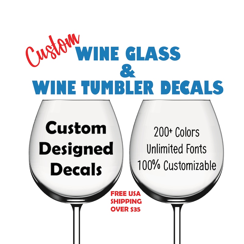 Wine Glass Stickers - Etsy