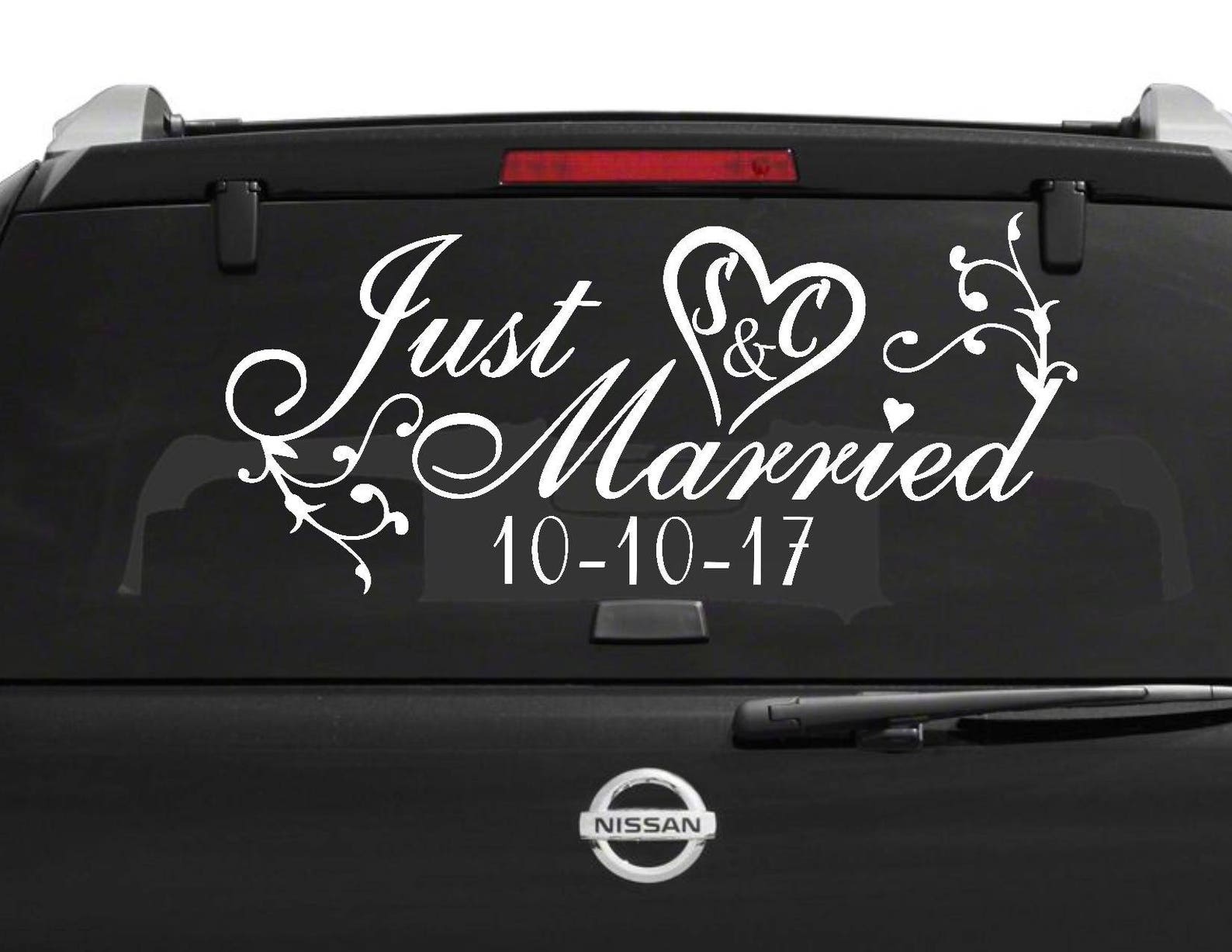 Just Married Car Window Decal Wedding Car Kit Just Married - Etsy