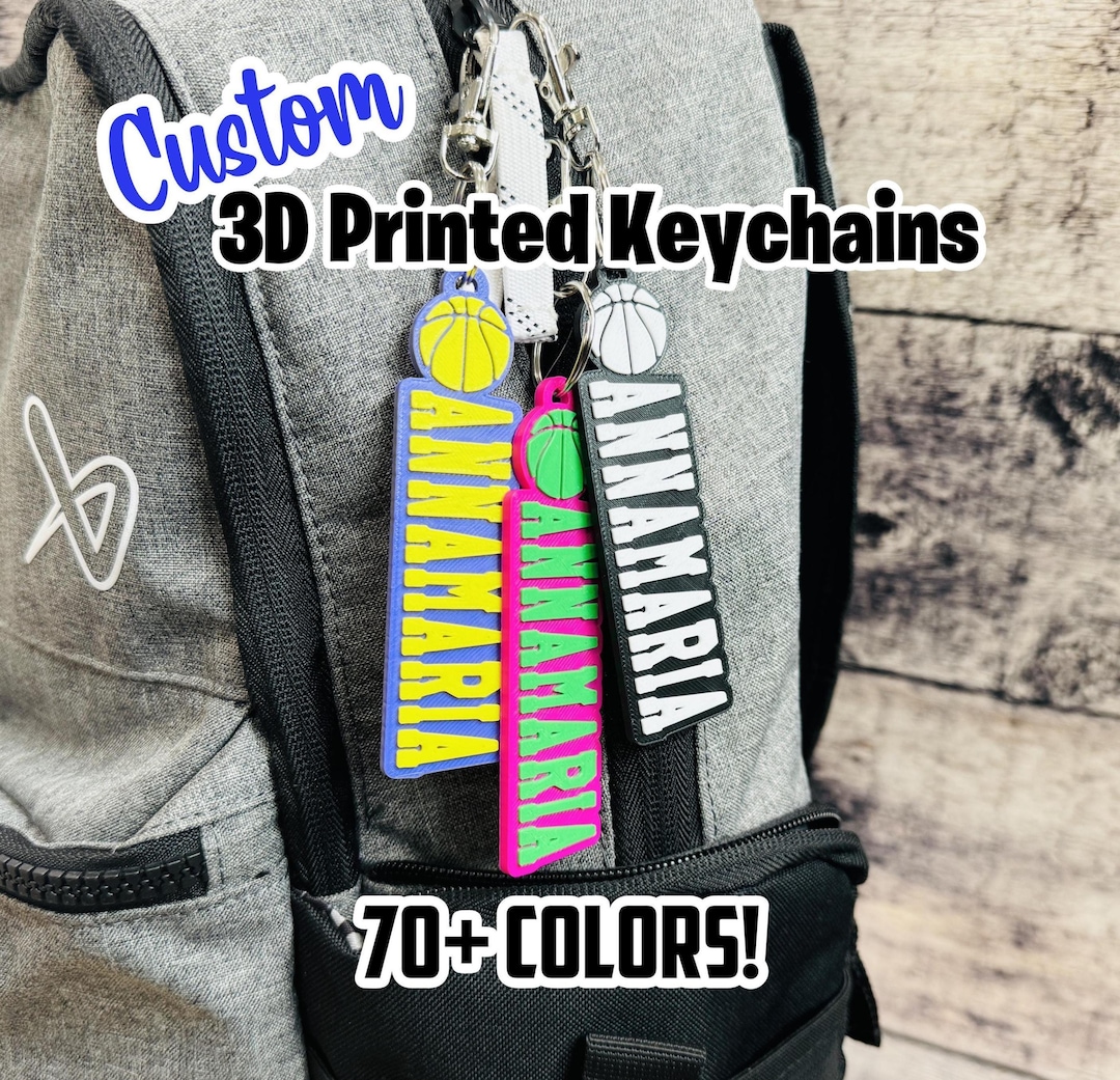 Custom 3D Printed Keychain - Basketball Keychain - Basketball Team ...