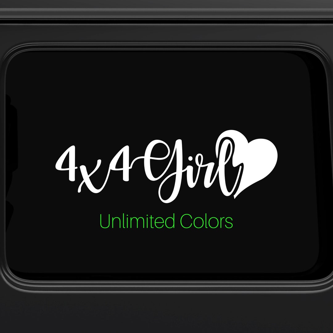 4x4 Girl Car Decal, Yeti Tumbler Bottle Sticker, Bumper Sticker, Window ...