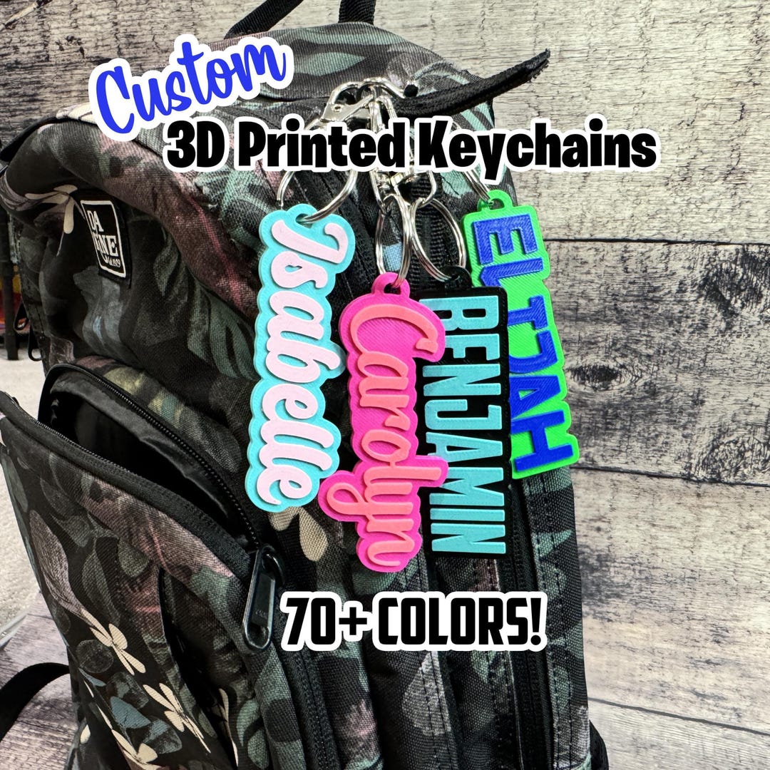 Custom 3D Printed Keychain - Custom Key Chain - Name Keychain - Custom ...
