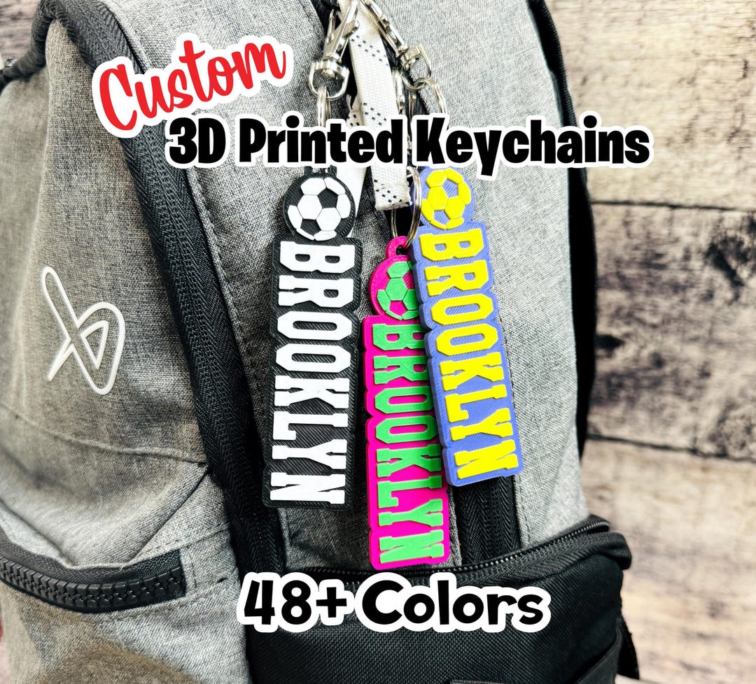 Custom 3D Printed Keychain - Soccer Keychain - Soccer Team Gifts - Team ...