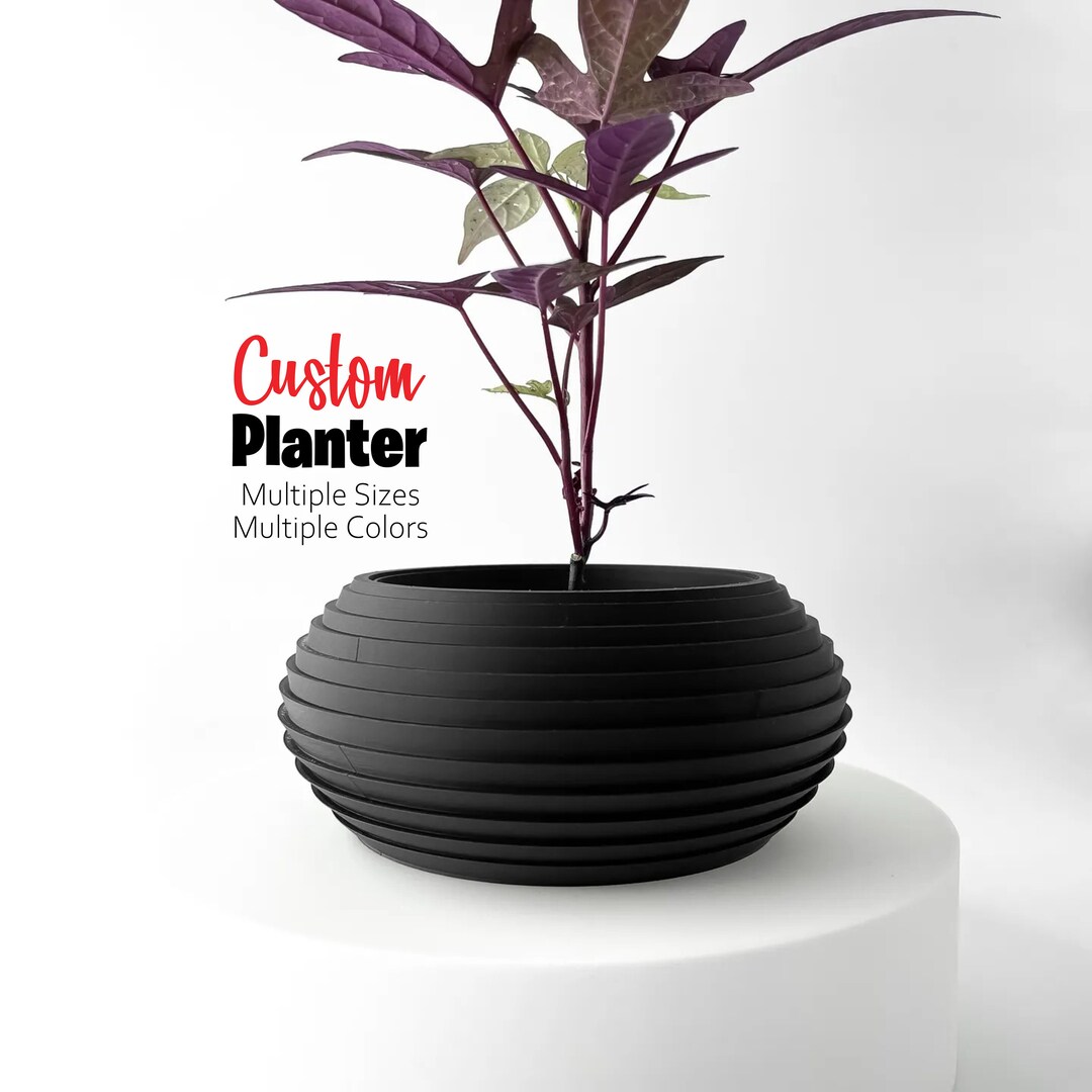 Custom Printed Indoor Planter Pot With Drainage Flower Pot Succulents ...