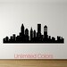 Skyline Wall Decal Skyscraper Wall Decal Sticker City Wall Decal Large ...