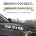 Custom Hood Vinyl Decal – Personalized Side Hood Vinyl Text for Car ...