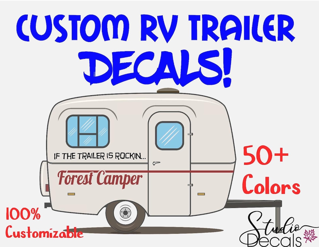 Custom RV Trailer Decals Motor Home and Custom Boat Decal Window Custom ...