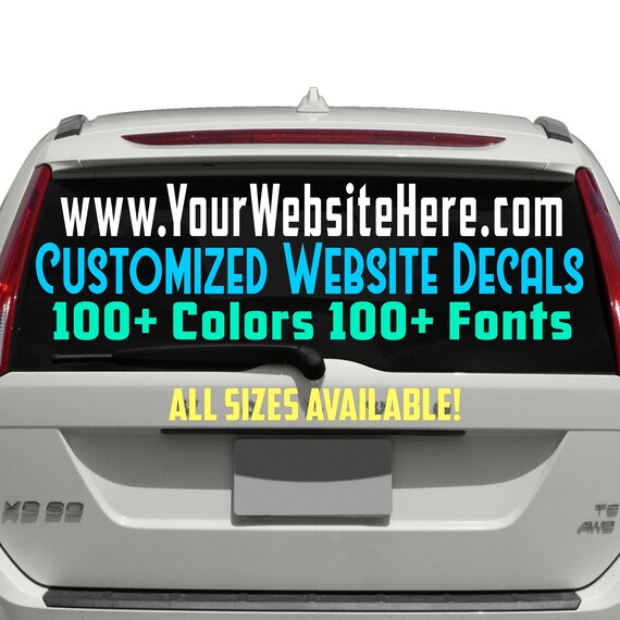 Website Decals Custom Website Sticker Company Name Decals | Etsy