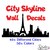 Skyline Wall Decal Skyscraper Wall Decal Sticker City Wall Decal Large ...