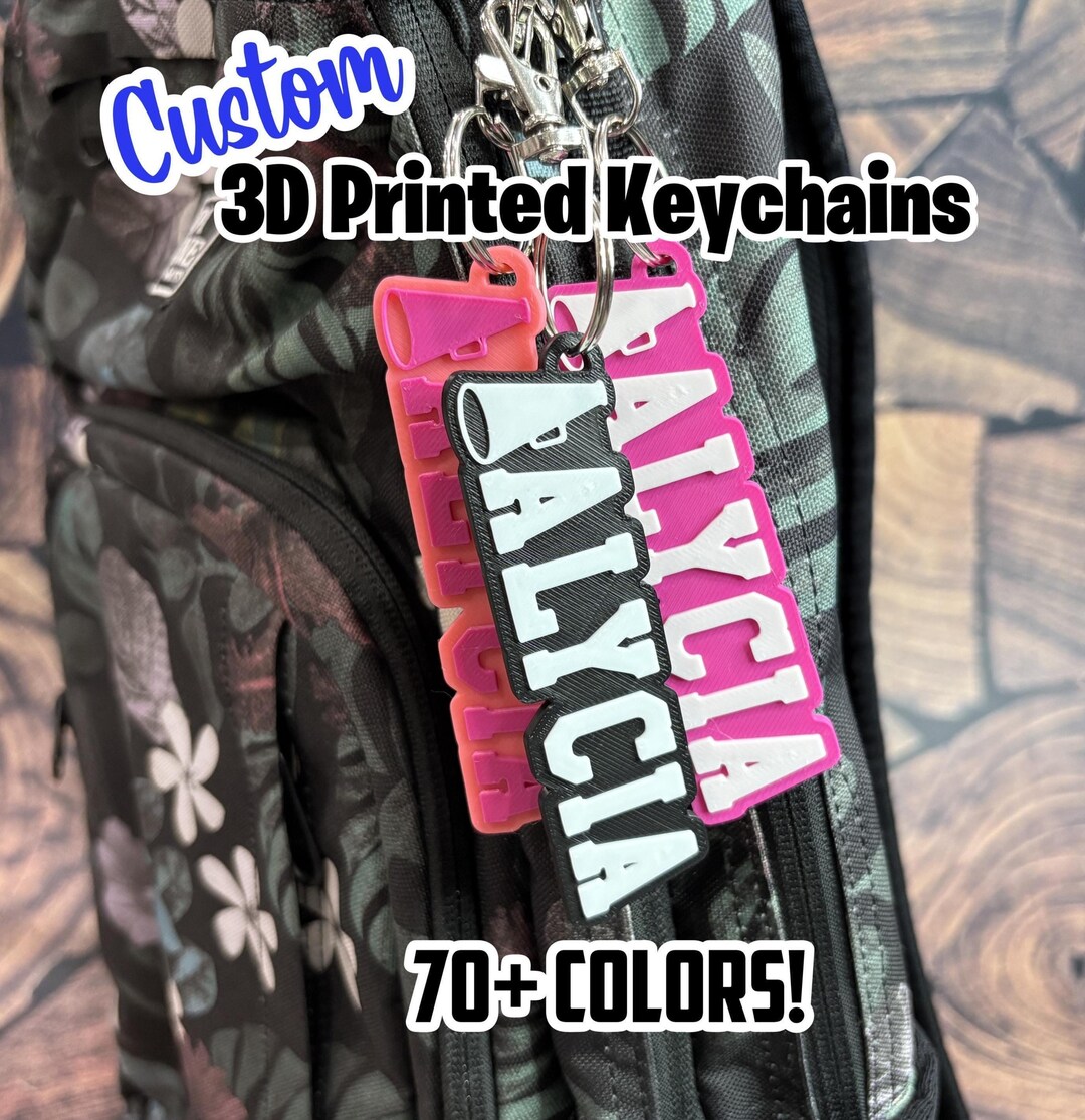 Custom 3D Printed Keychain - Cheer Keychain - Cheer Team Gifts ...
