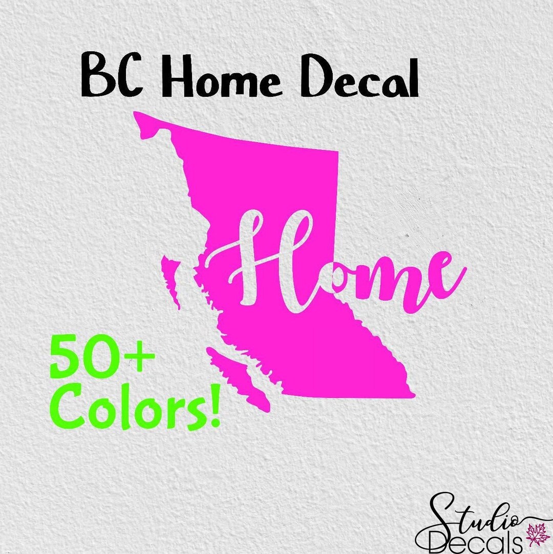 British Columbia Province Home Decal Car Decal Home Car Decals - Etsy