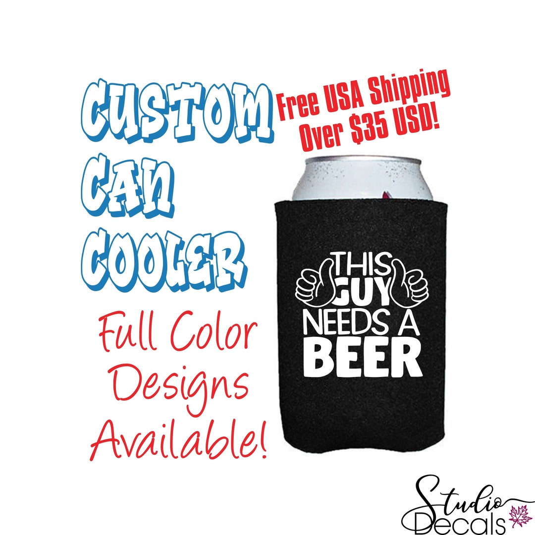 This Guy Needs A Beer for Custom Can Cooler Collapsible Foam Can Cooler ...