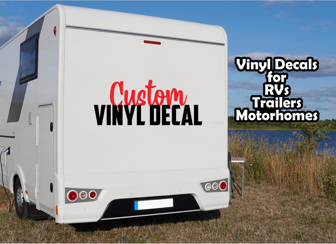 Custom RV Trailer Decals Motor Home and Custom Boat Decal Window Custom ...