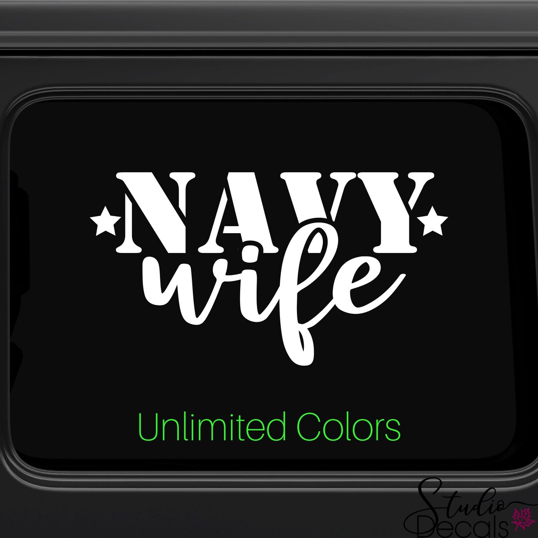 Family Member Navy Vinyl Decals - Navy Wife - Navy Mom - Custom Navy ...