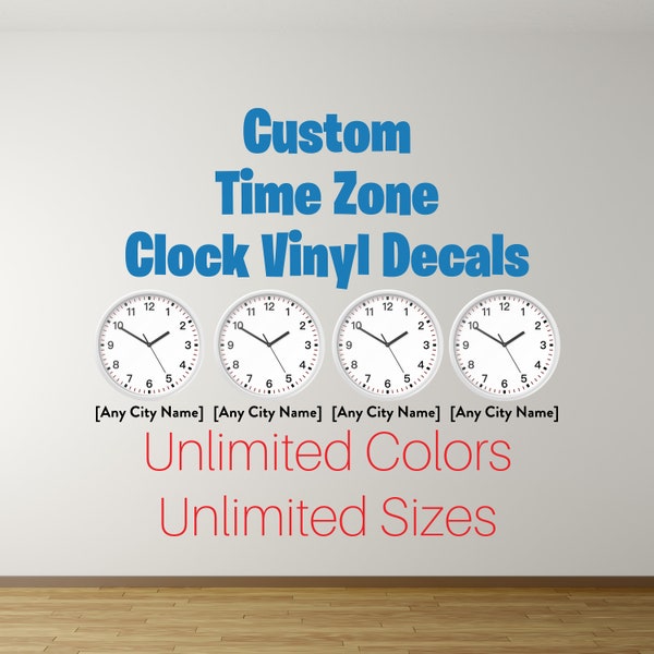 Clock Wall Decal - Etsy