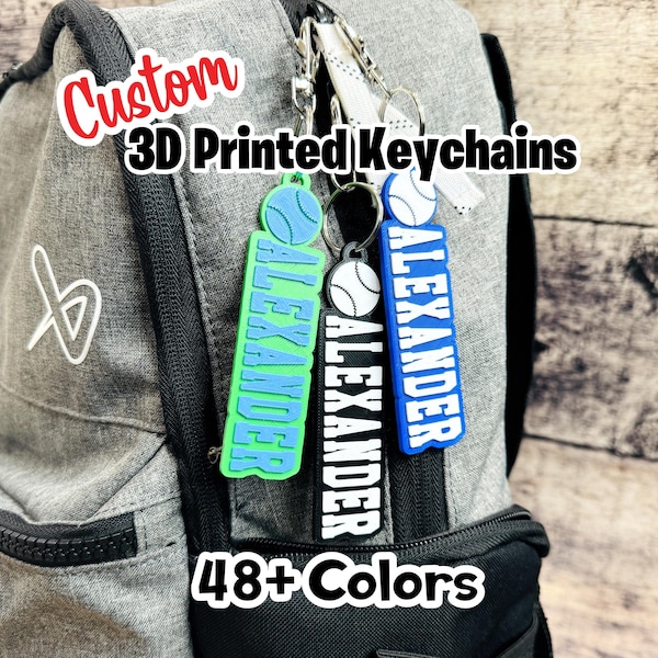 Baseball Keychain - Etsy