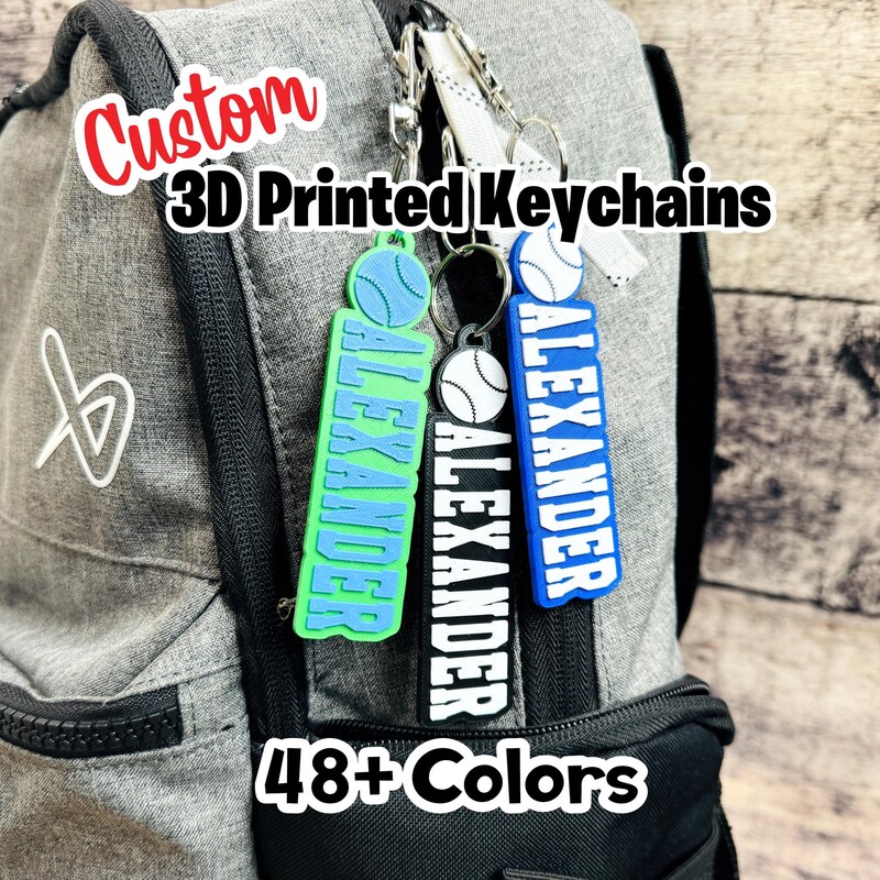 Baseball Keychain - Etsy