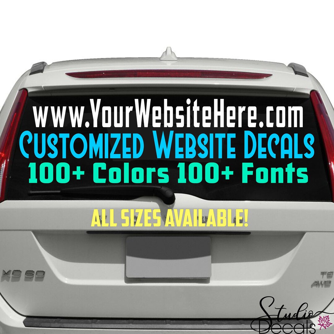 Website Decals Custom Website Sticker Company Name Decals - Etsy