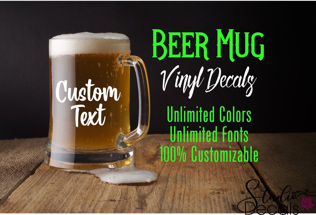 Custom Beer Mug Decals Bachelorette Party Custom Decal Sticker Wedding ...