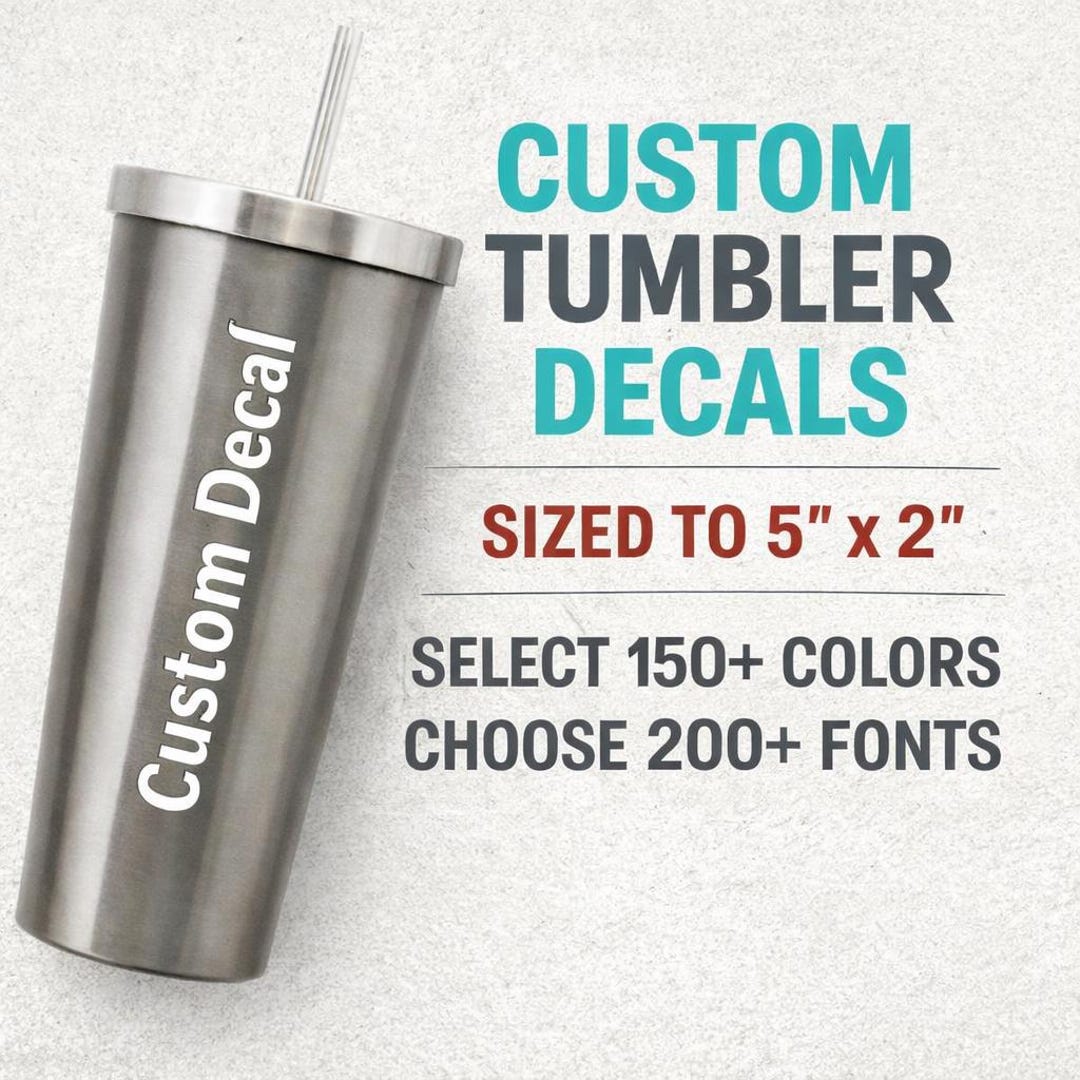 Tumbler Vinyl Decals | Decals for Tumblers | Custom Vinyl Decals ...