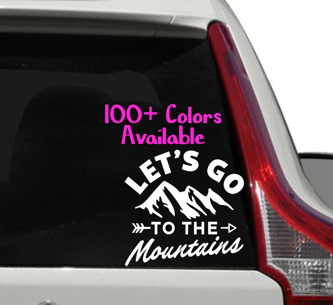 Mountains Window Decal Mountain Decal Camping Sticker Trailer - Etsy