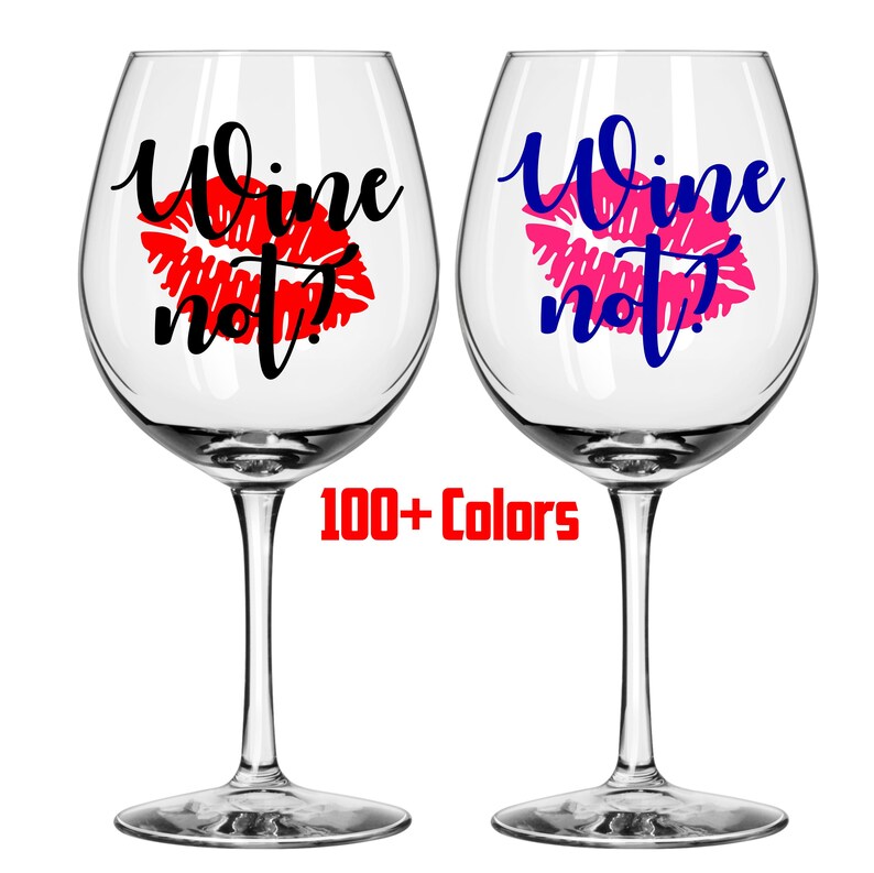 Wine Not Wine Glass Decals Bachelorette Party Custom Decal | Etsy