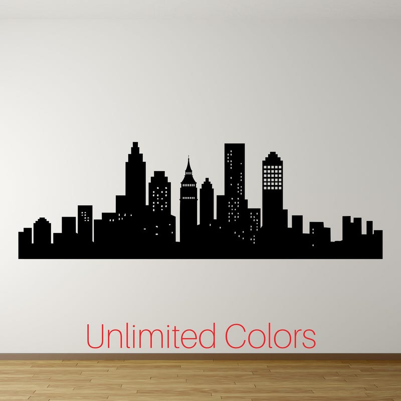 City Scape Decal - Etsy
