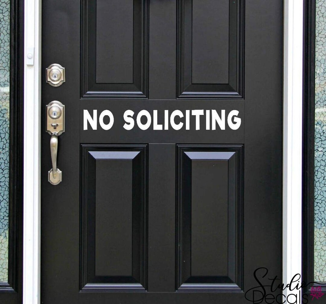 No Soliciting Sign Front Door Sign Front Door Decal Window - Etsy