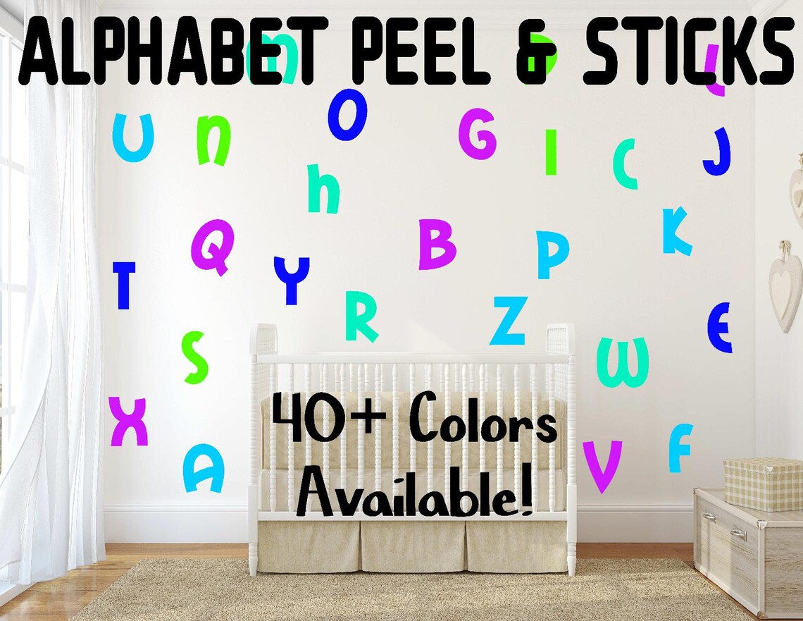 Alphabet Peel & Sticks Alphabet Stickers Wall Decals for Kids - Etsy Canada