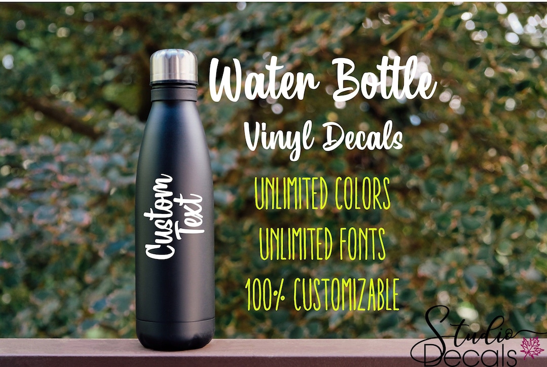 Custom Insulated Water Bottle Vinyl Decals | Vinyl Decals for Water ...