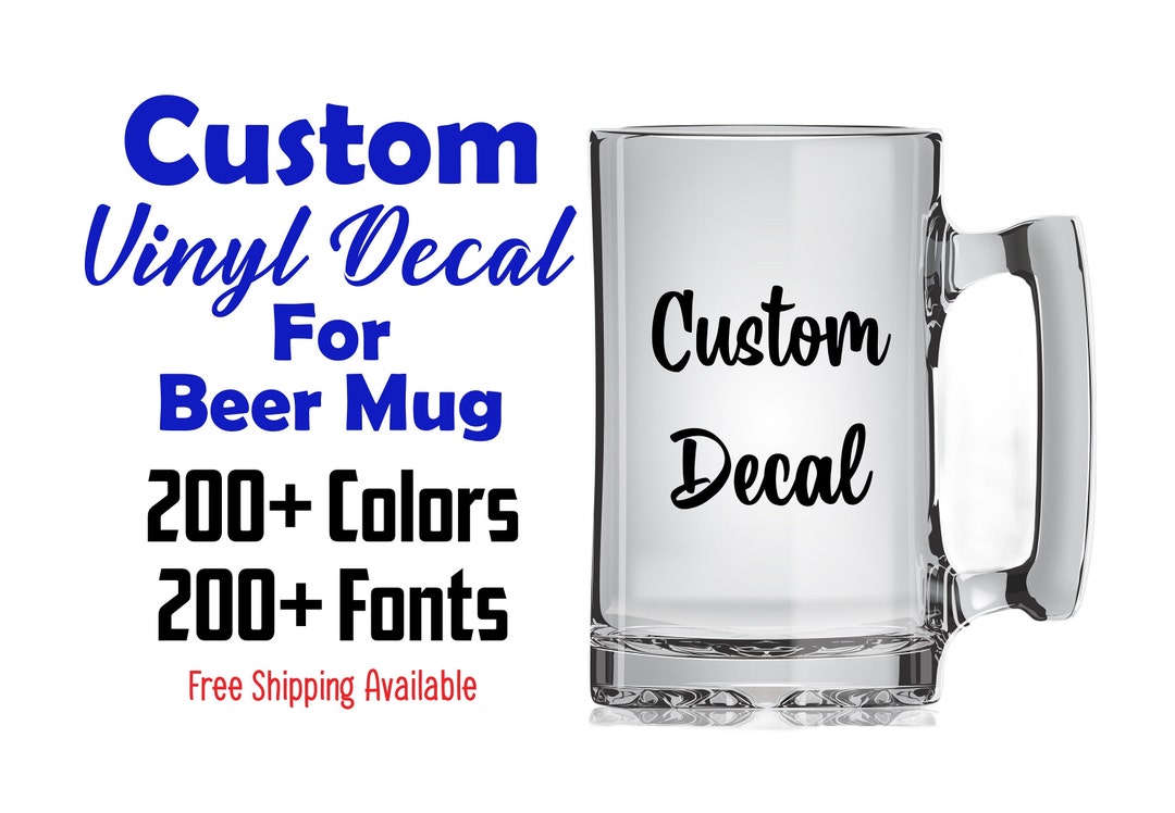 Custom Beer Mug Decals Bachelorette Party Custom Decal Sticker Wedding ...