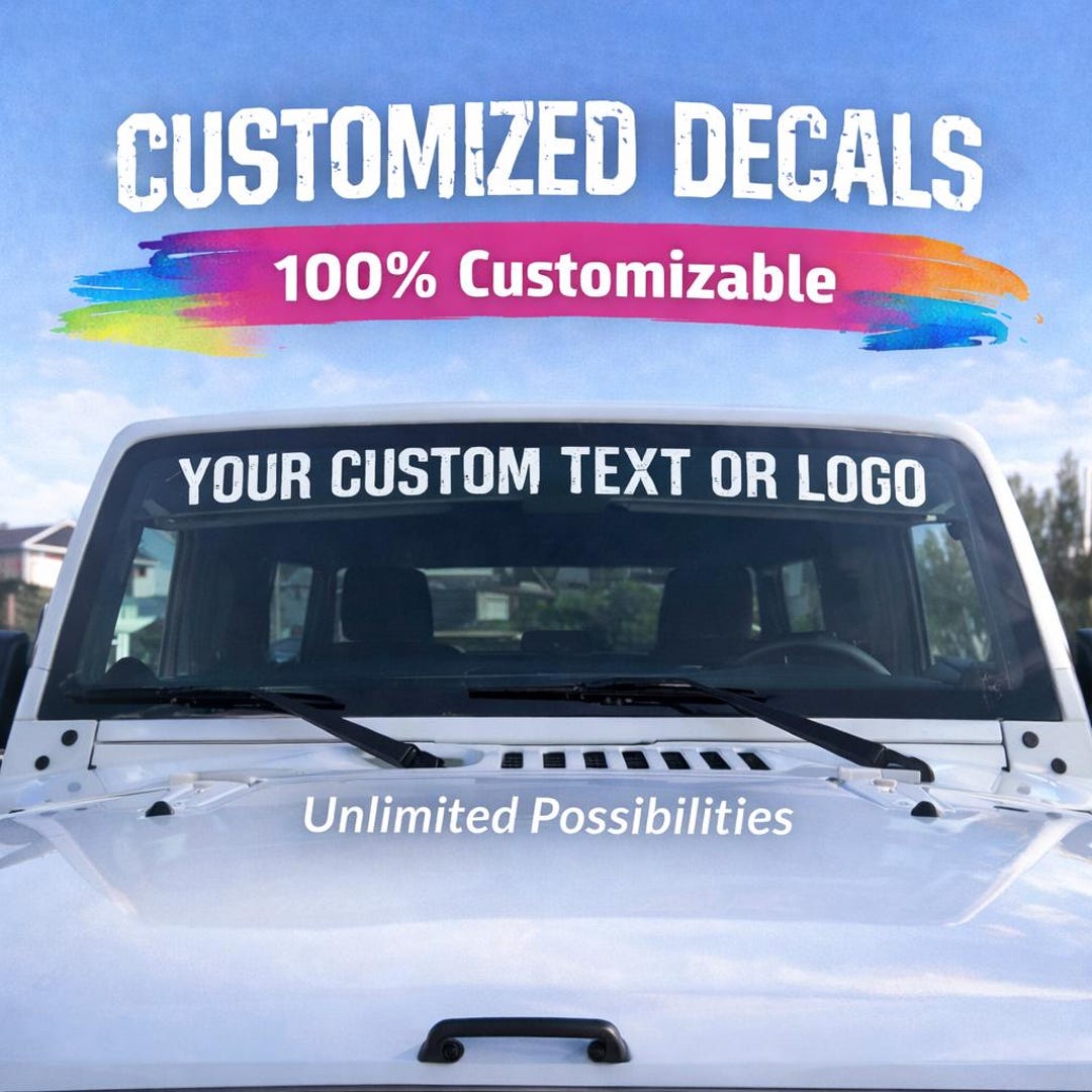 Custom Vehicle Window Decal – Personalized Vinyl Sticker for Car, Truck ...