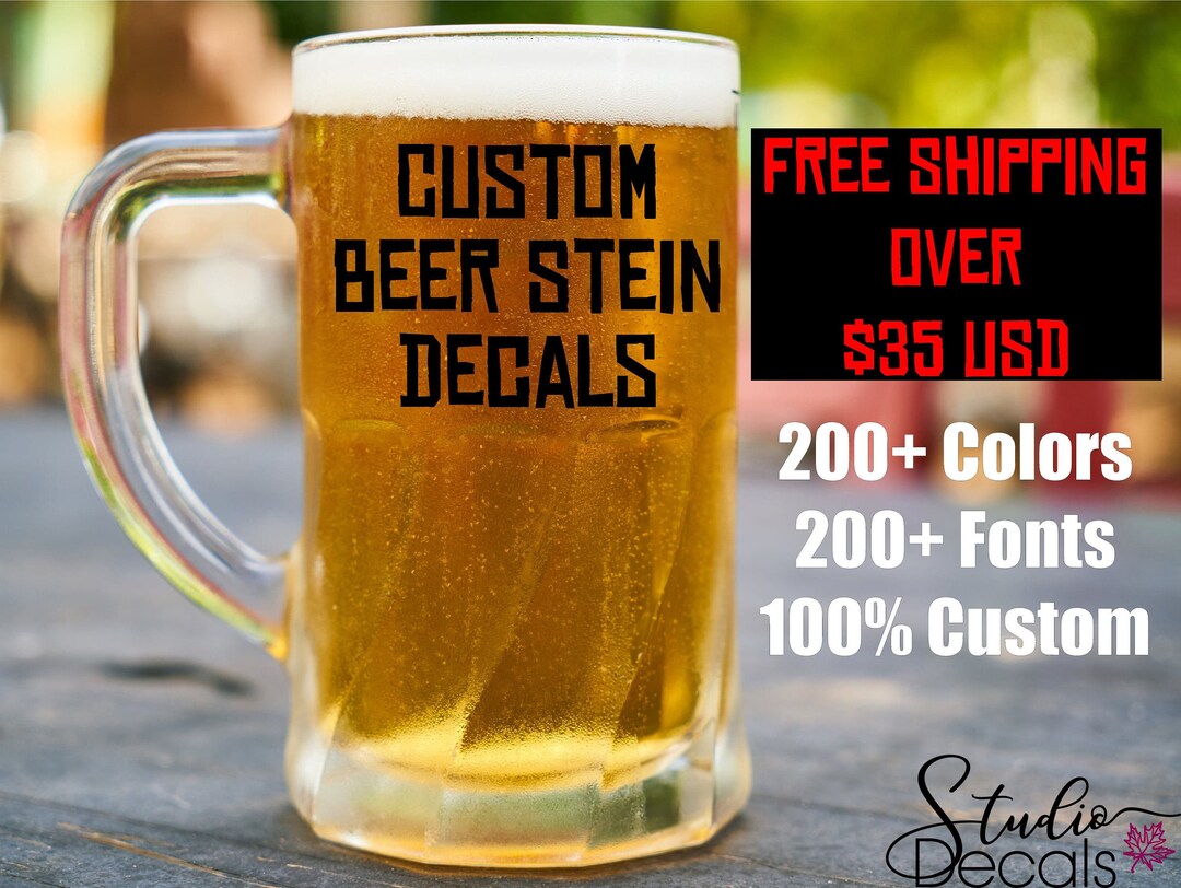 Custom Beer Mug Decals Bachelorette Party Custom Decal Sticker - Etsy ...