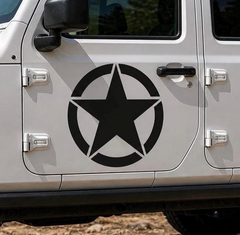 Military Star Vinyl Decal, Army Star Car Decal, Vehicle Door Sticker ...