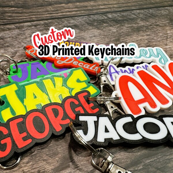 Custom 3d Name Keychain - Etsy Canada