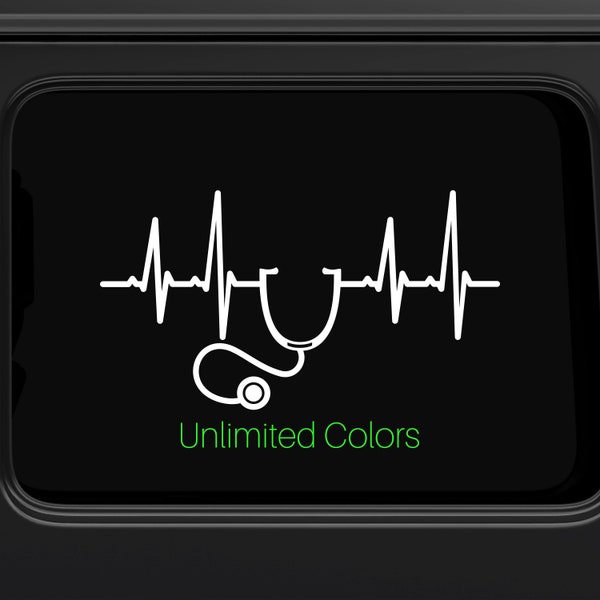 Heartbeat Decal - Etsy