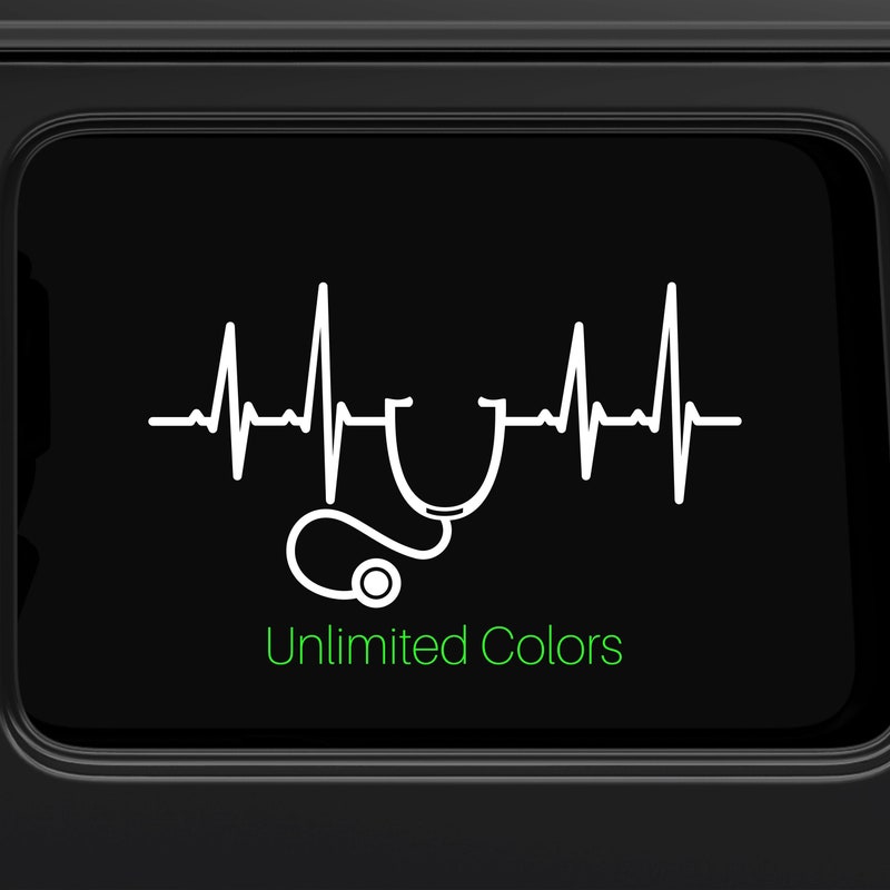Heartbeat Decal - Etsy