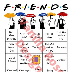 Friends Bingo Game | Etsy
