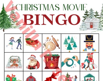 Christmas Movie Bingo Cheesy Movie Clichés Edition - Etsy