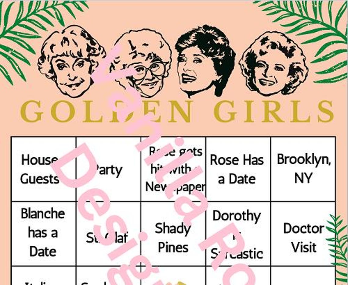 Golden Girls Bingo - Etsy