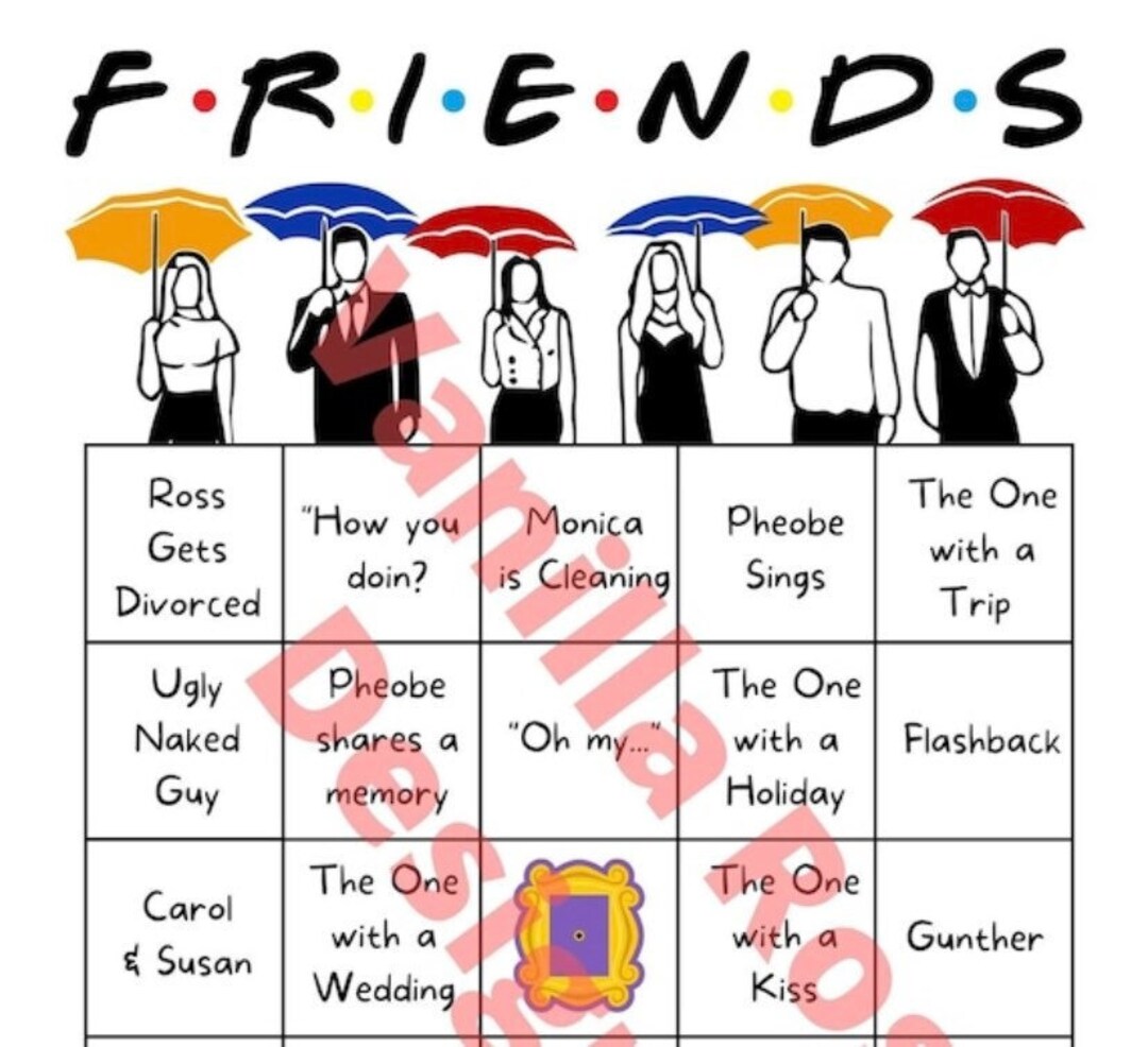 Friends Bingo Game - Etsy