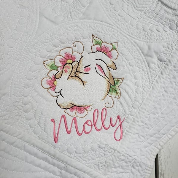 Bunny Baby Quilt - Etsy