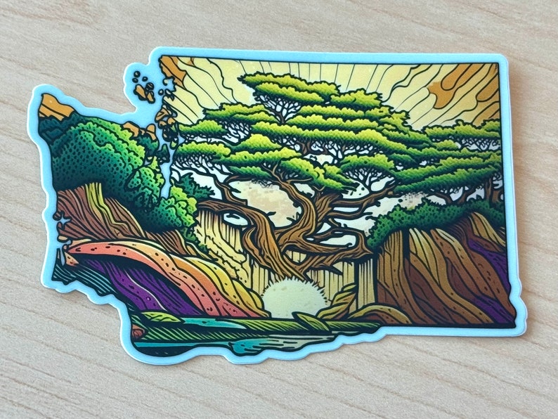 Tree of Life Sticker, Washington State, Kalaloch Beach Vinyl Decal - Etsy