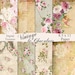 Vintage Texture Background Digital Paper Watercolor Flowers - Etsy