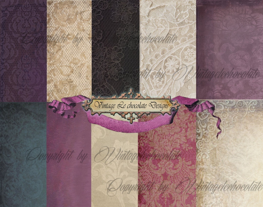 Digital Journal Scrapbook Paper, Digital Paper, Digital Damask Paper ...