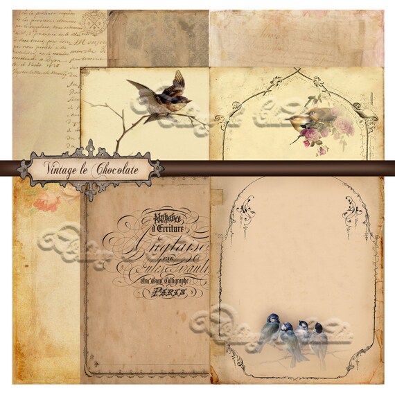 Digital Scrapbook Paper Digital Vintage Paper Journal Sheet - Etsy