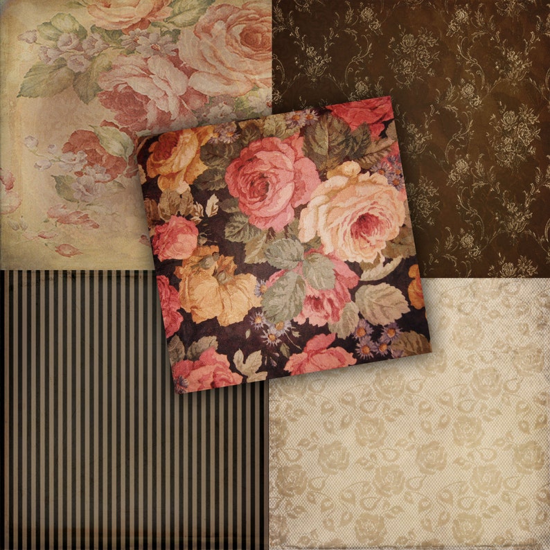 Digital Paper Digital Scrapbook Paper Old Vintage Papers | Etsy