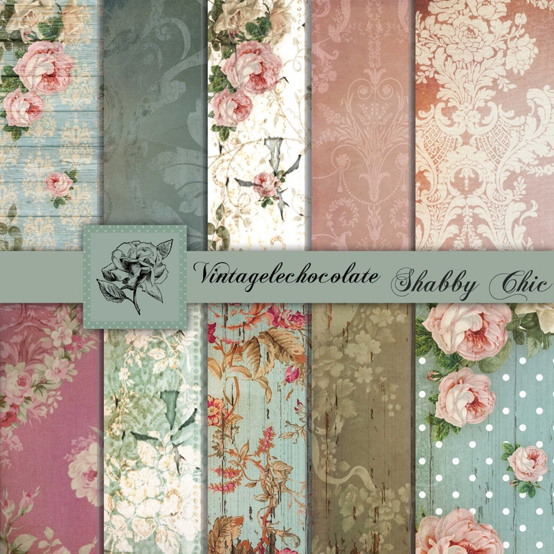 Shabby Wallpaper - Etsy