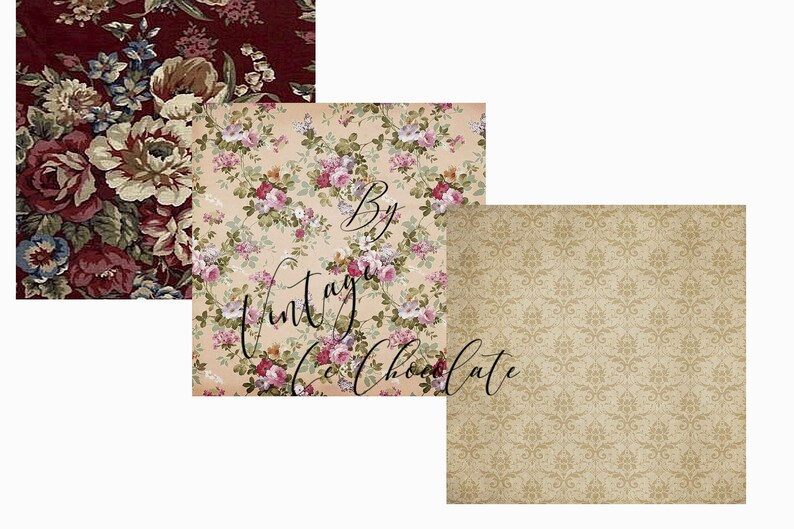 Scrapbook Digital Paper-burgundy Rose Paper-card Making and - Etsy