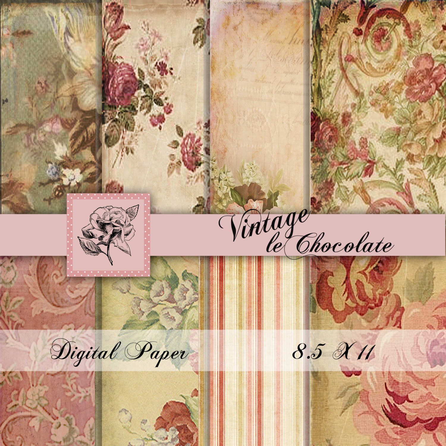 Vintage Shabby Digital Paper